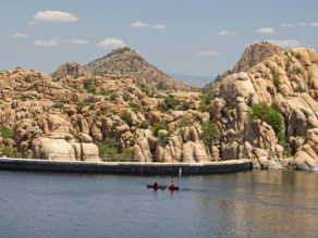 Prescott AZ Watson Lake Hiking Loop: Granite Dells, Coves & Waterfall