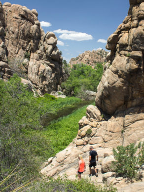 Prescott AZ Watson Lake Hiking Loop: Granite Dells, Coves & Waterfall
