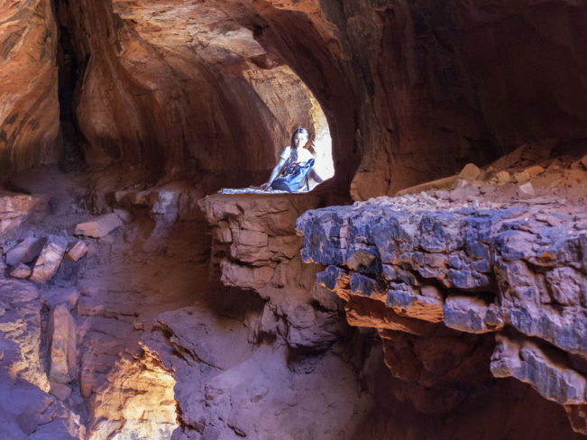 Sedona, AZ's Soldiers Pass Caves Hiking Trail leads to a multi-story cave